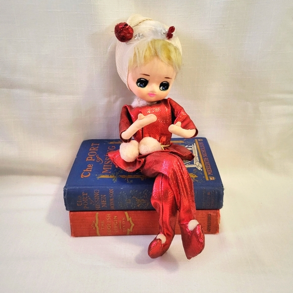 Vintage Dolls | Toys | Vintage Super Cute Big Eye Posable Girl In Red ...